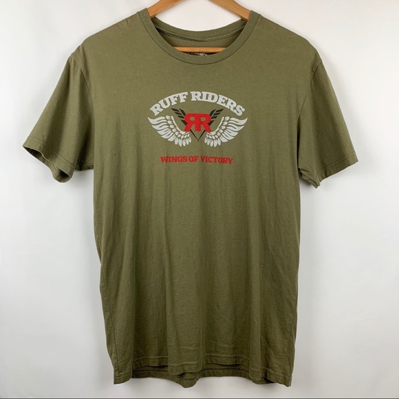 Ruff Riders | Shirts | Ruff Riders Wings Of Victory Army Green Tshirt ...